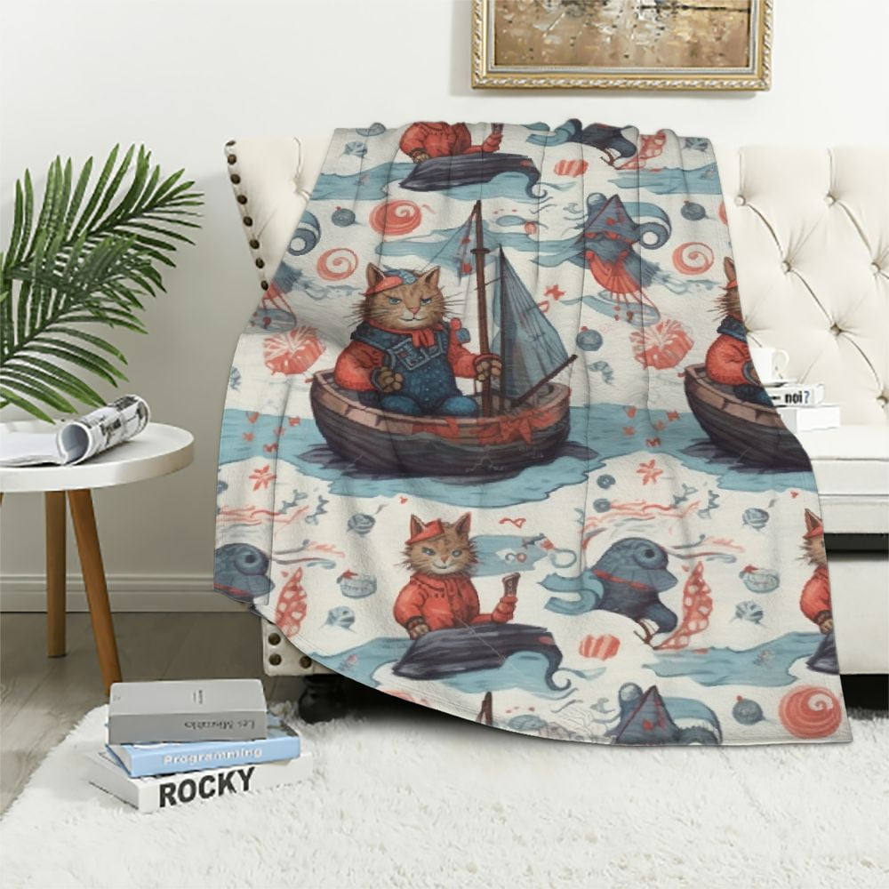 ARISTURING Vikings Dragon Bed Blankets for Girls Boys, Cartoon Throws ...