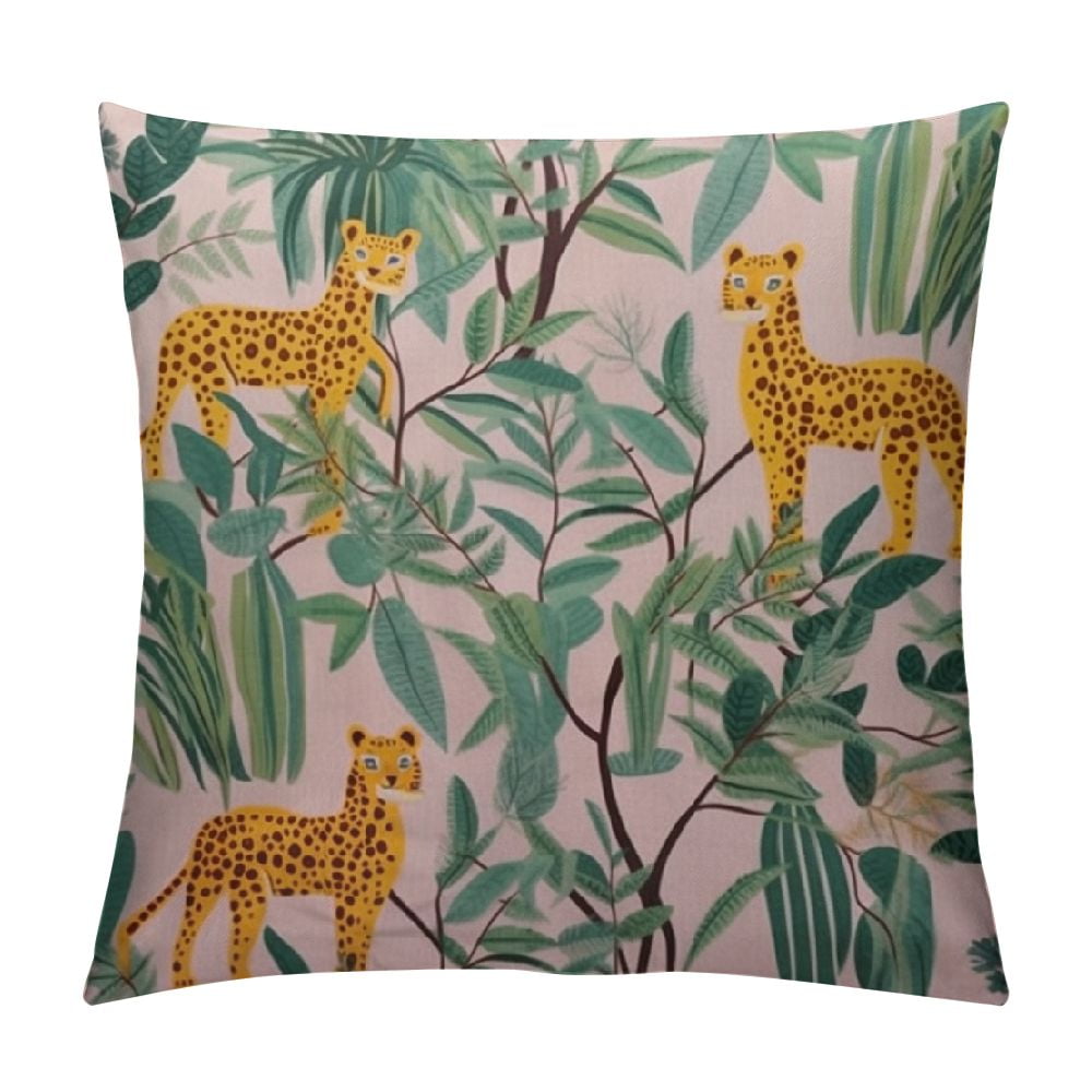 HENGT Vintage Cheetah Throw Pillow Cover Patio Furniture Leopard ...