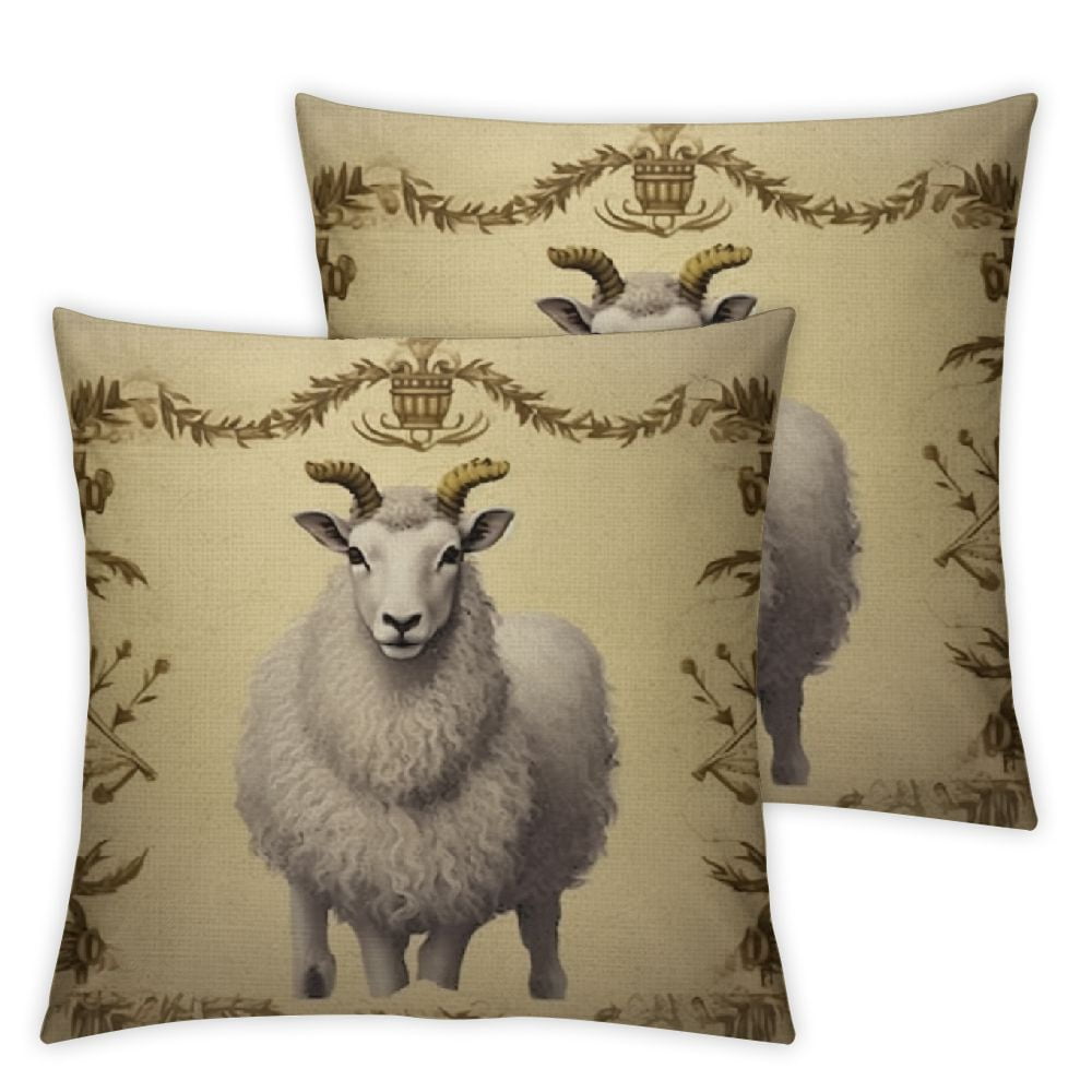 ARISTURING Vintage Farmhouse Animal Pillow Covers set of 2 Retro Sheep ...