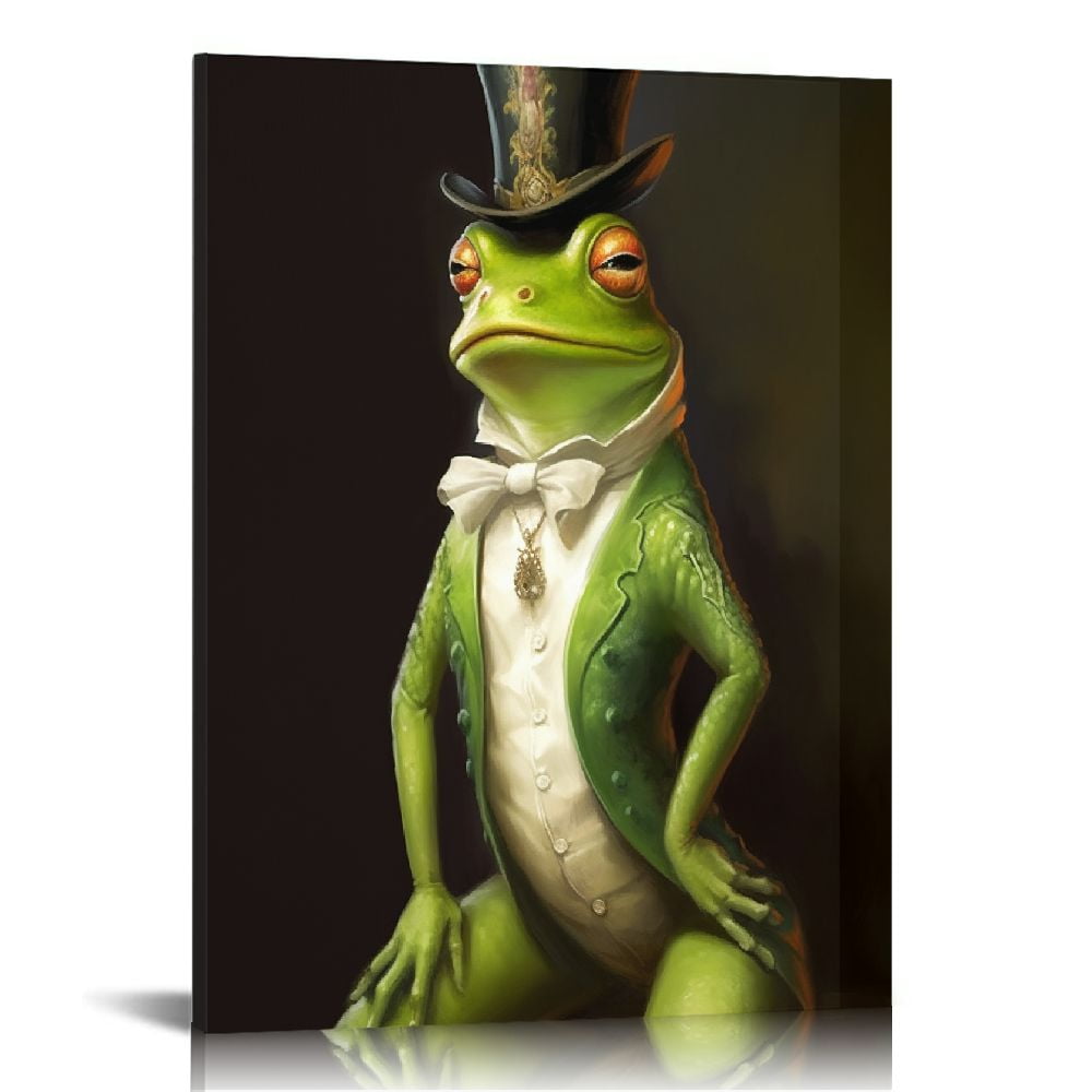 ARISTURING Vintage Frog Poster Frog Portrait Aesthetic Frog Wall Art ...