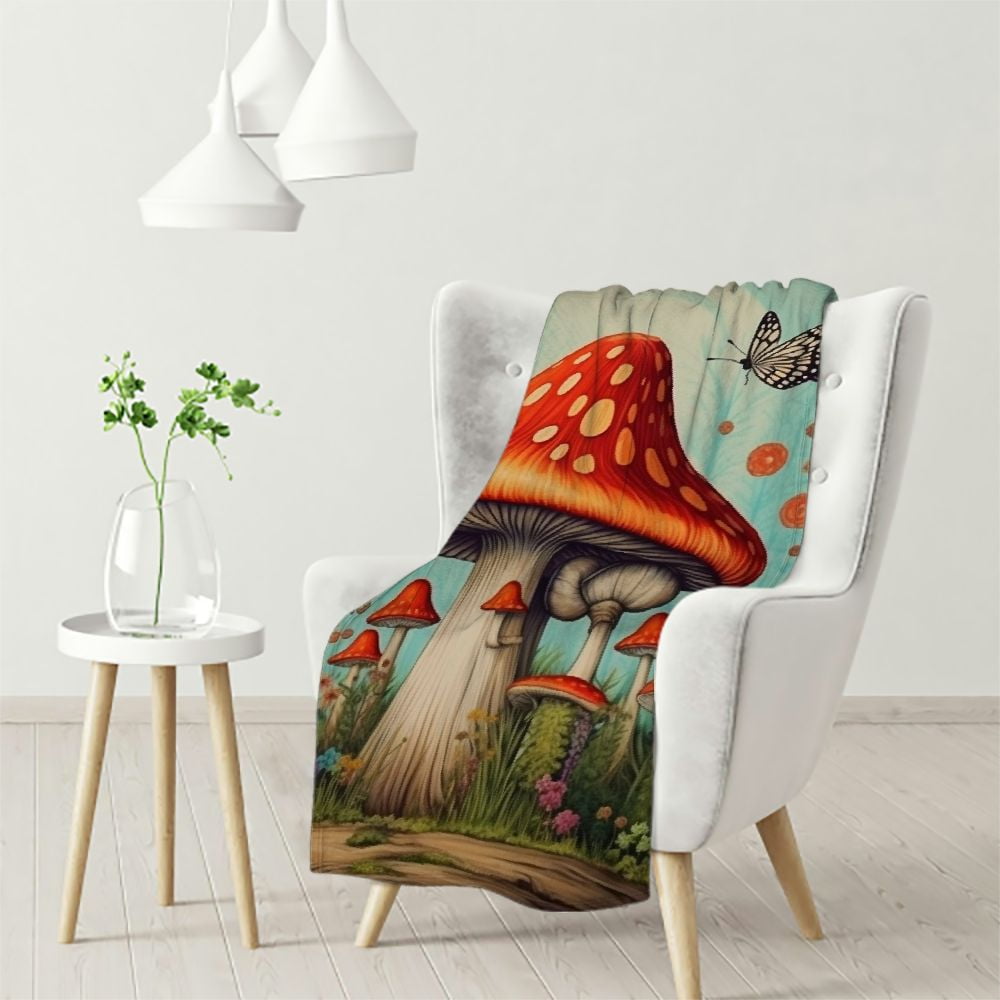 ARISTURING Vintage Mushroom Blanket, Mushroom Gifts for Women Boys ...
