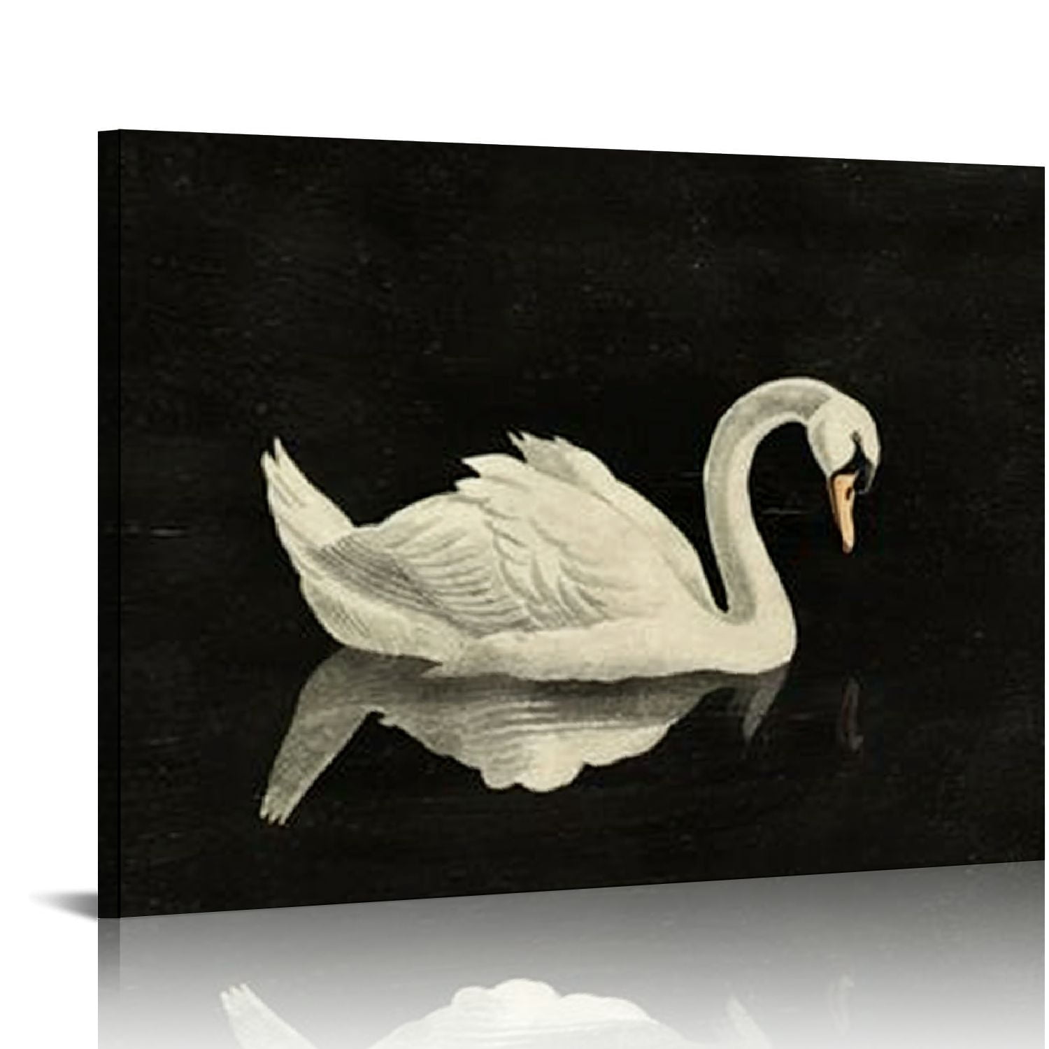 ARISTURING Vintage Swan Art Prints Elegant White Swan Canvas Wall Art ...