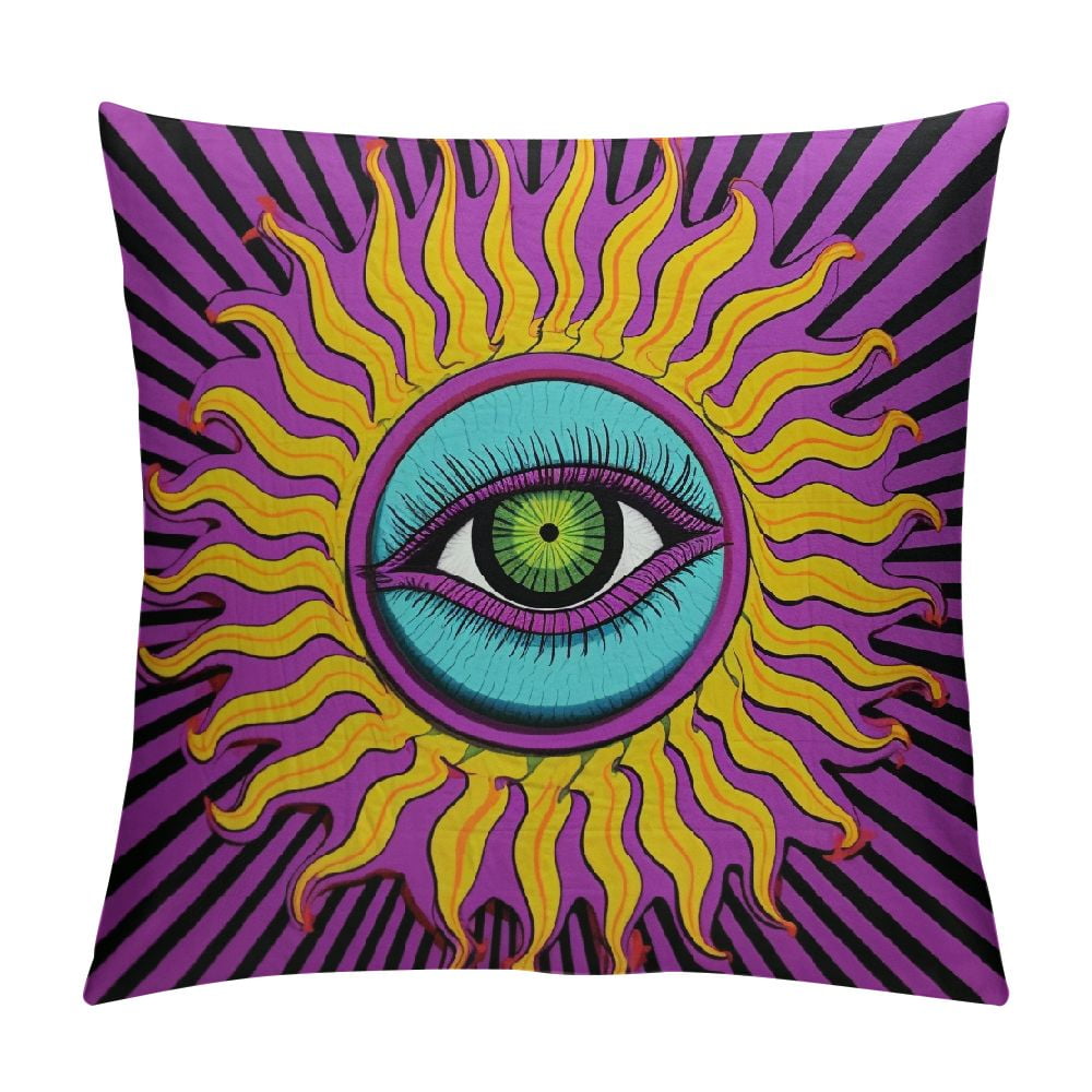 ARISTURING Vintage Throw Pillow Cushion Cover, Third Eye Inside ...