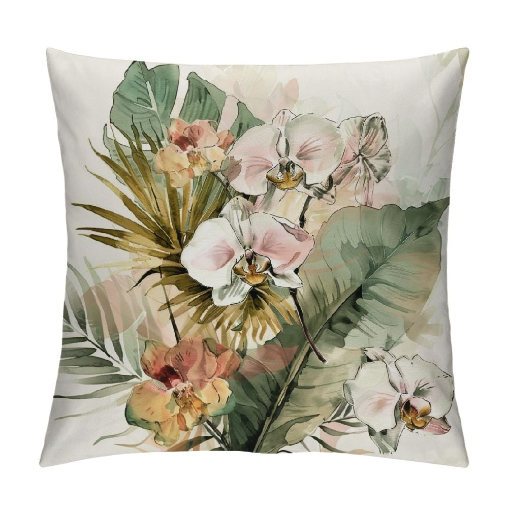 HENGT Vintage Tropical Throw Pillow Cushion Case Retro Botanical Summer ...