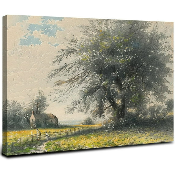 ARISTURING Vintage Wall Art Decor Neutral Landscape Sketches Canvas ...