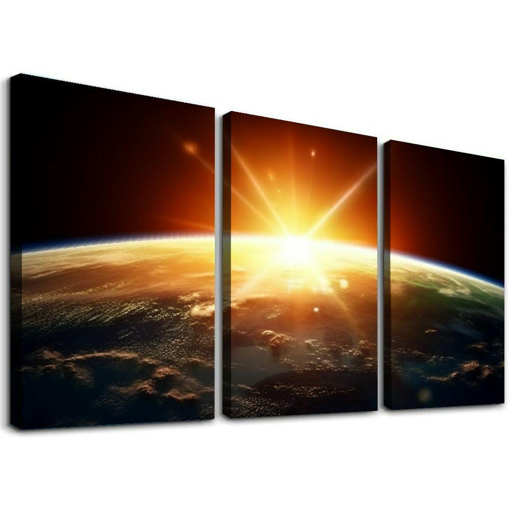 ARISTURING Wall Art Canvas Abstract Planet Universe Space Picture ...