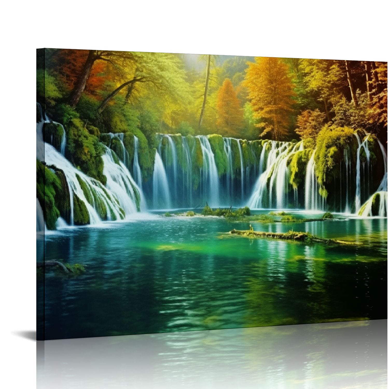 ARISTURING Waterfall Canvas Wall Art Croatia Plitvice Lakes National ...