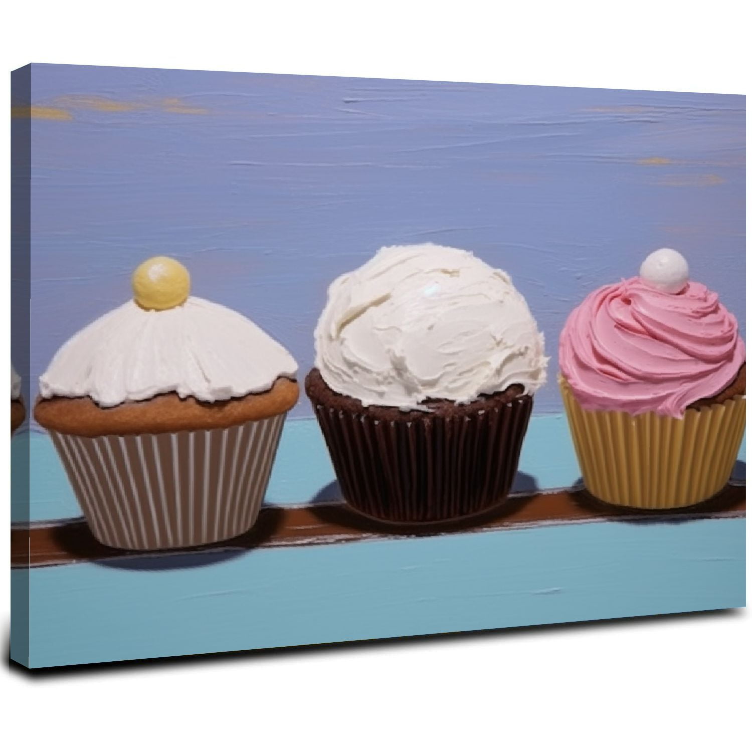 ARISTURING Wayne Thiebaud Neapolitan Cupcakes Canvas Wall Art Poster Decorative Bedroom Modern ...