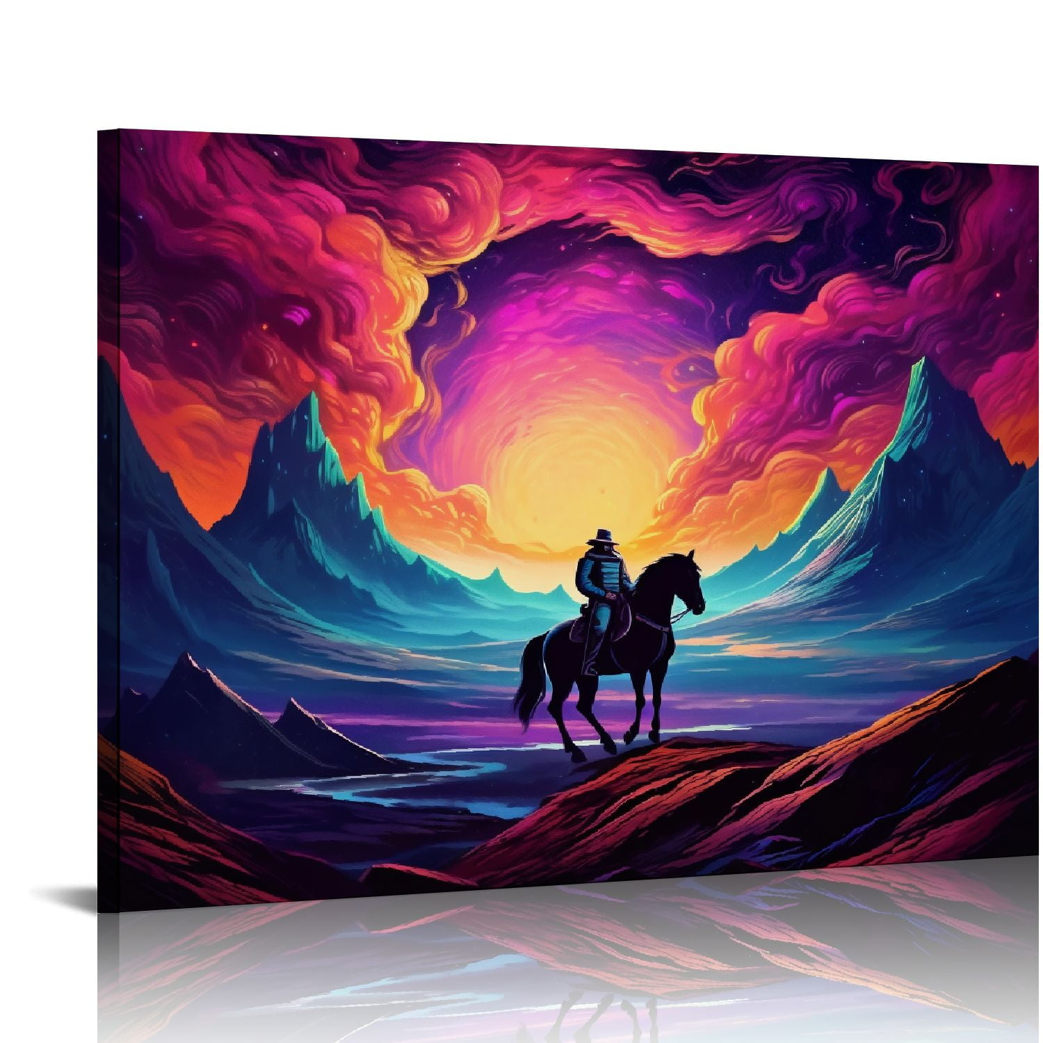 ARISTURING Western Cowboys Print, Vintage Cowboy Decor, Cowboy Western ...