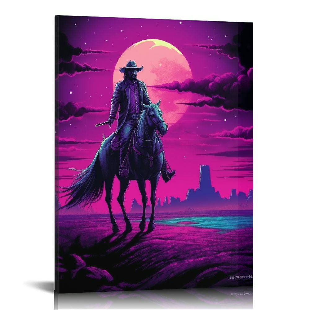 ARISTURING Western Cowboys Print, Vintage Cowboy Decor, Cowboy Western ...