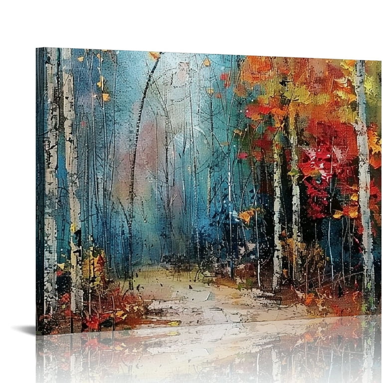 Paintings Of White Birch Trees Fall Birch Trees — Hailey E. Herrera