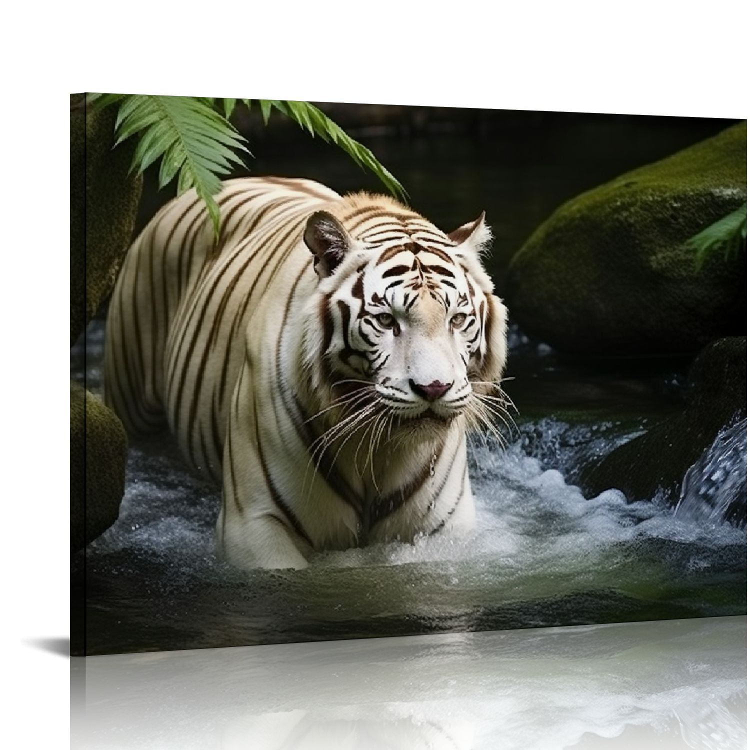 ARISTURING White Tiger Picture Decor for Bedroom, PIY Gorgeous Wall Art ...