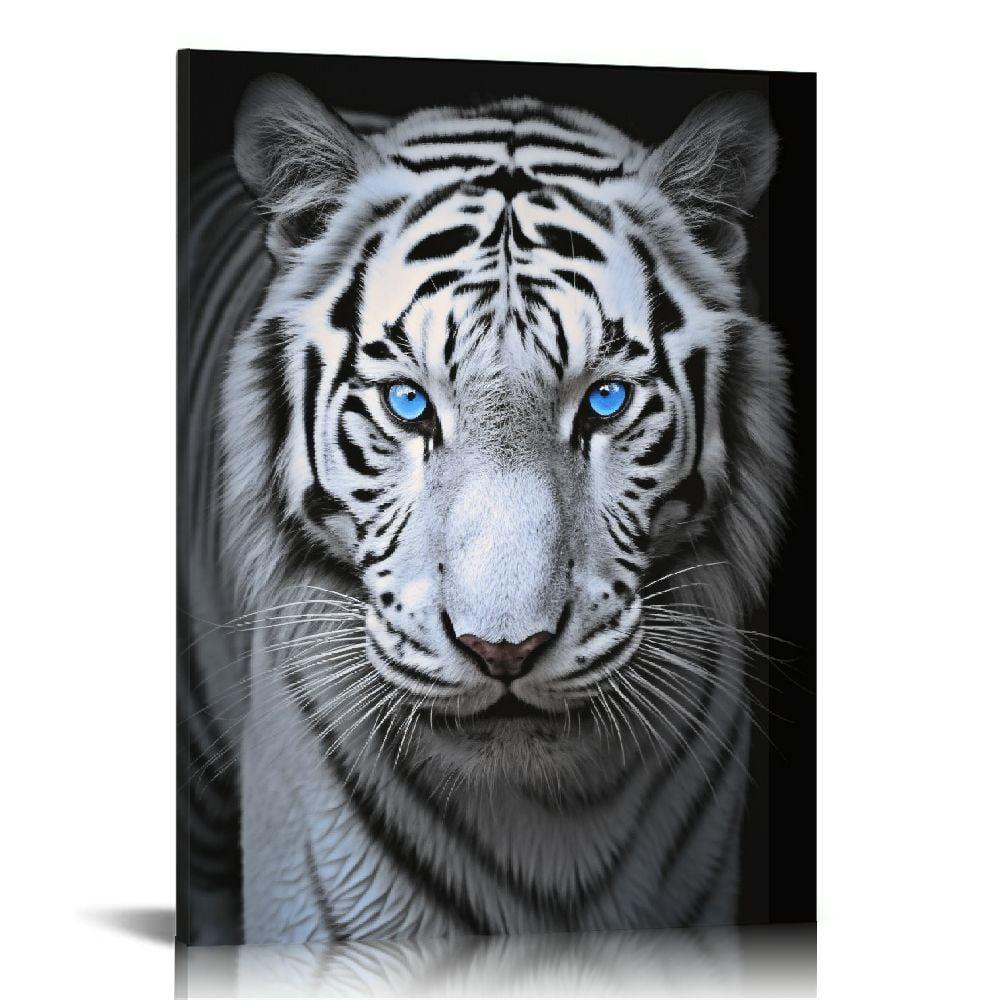 ARISTURING Wild Animal Canvas Wall Art Black & White Tiger Picture Wall ...