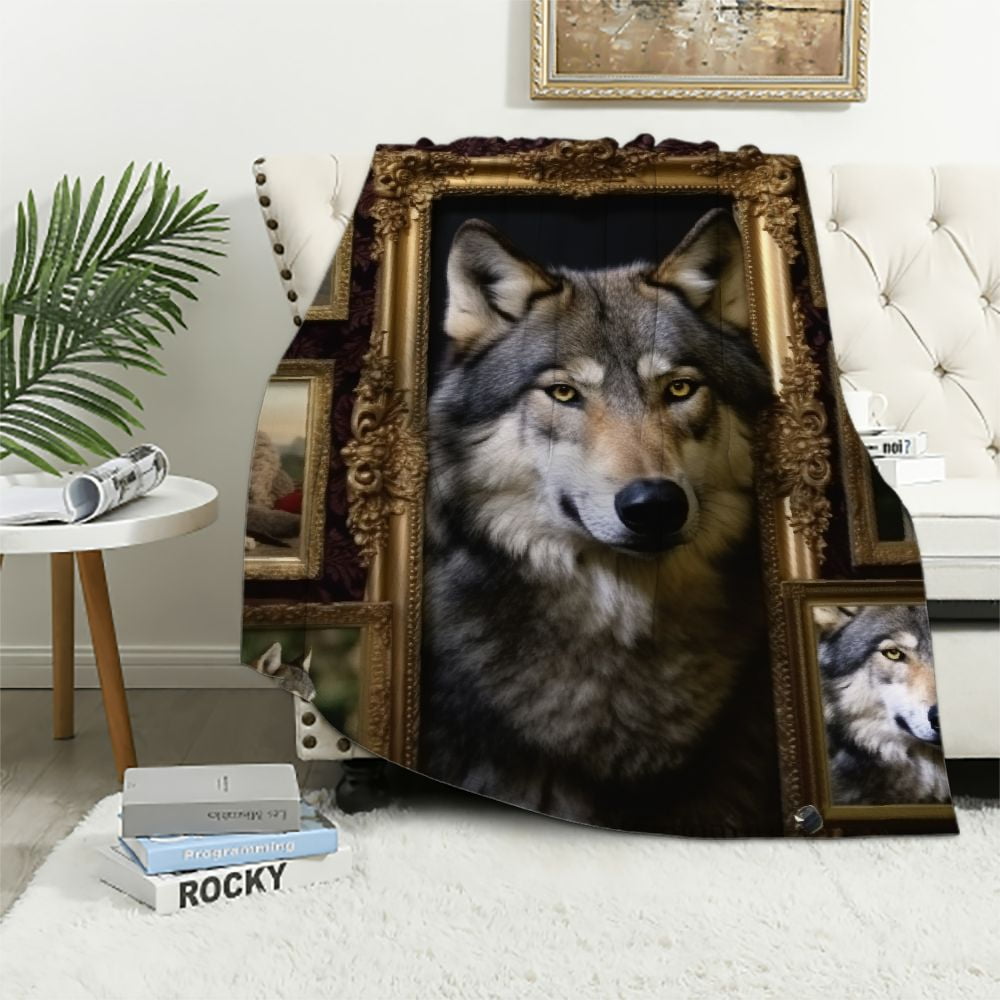 ARISTURING Wolf Blanket, Wolf Gifts for Boys Girls, Kids Throw Blanket ...