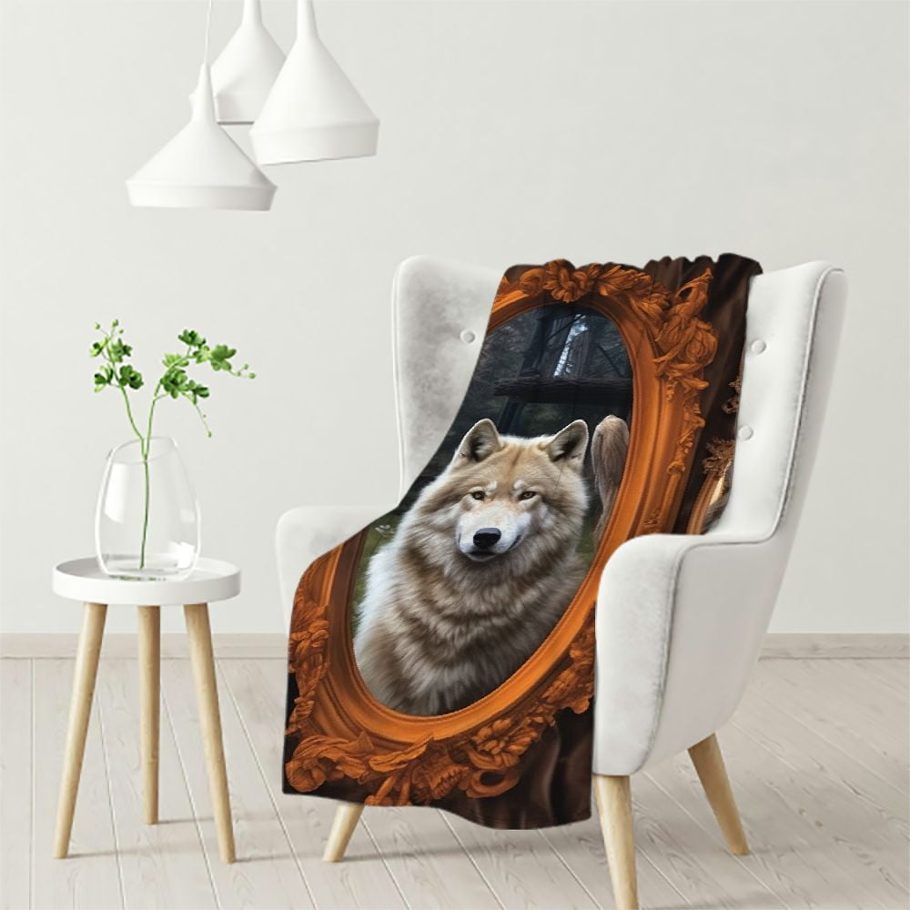 ARISTURING Wolf Blanket for Boys Couch Bedding Decor Comfortable ...