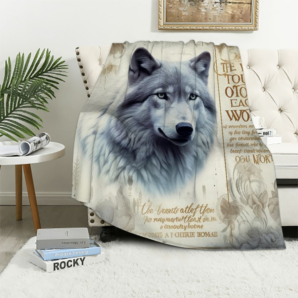 ARISTURING Wolf Blanket for Girls Daughter Wolf Gifts Wolf Throw ...