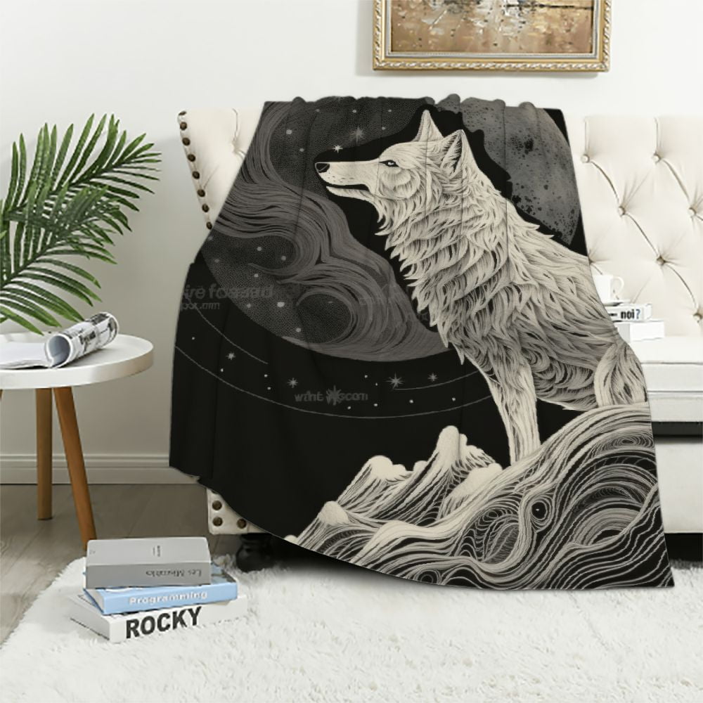ARISTURING Wolf Blankets and Throws Blankets Decorative for Adults and ...