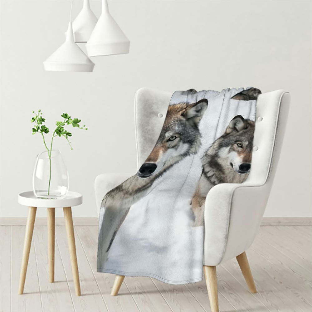 HENGT Wolf Sherpa Blanket Throw Blanket for Kids Boys Girls Adult ...