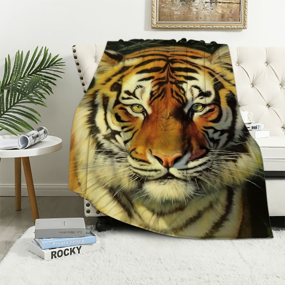 ARISTURING Yellow Siberian Tiger Blanket Animal Art Painting Soft ...