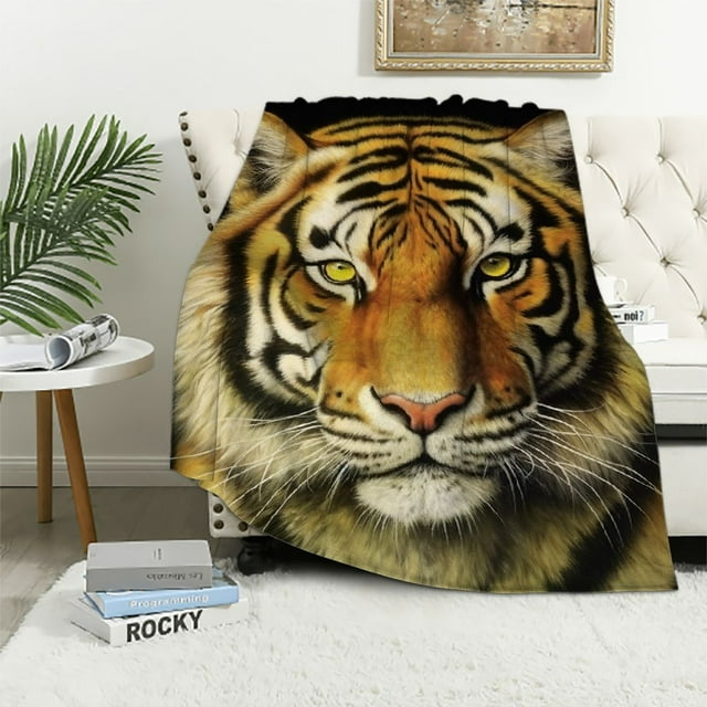 ARISTURING Yellow Siberian Tiger Blanket Animal Art Painting Soft ...