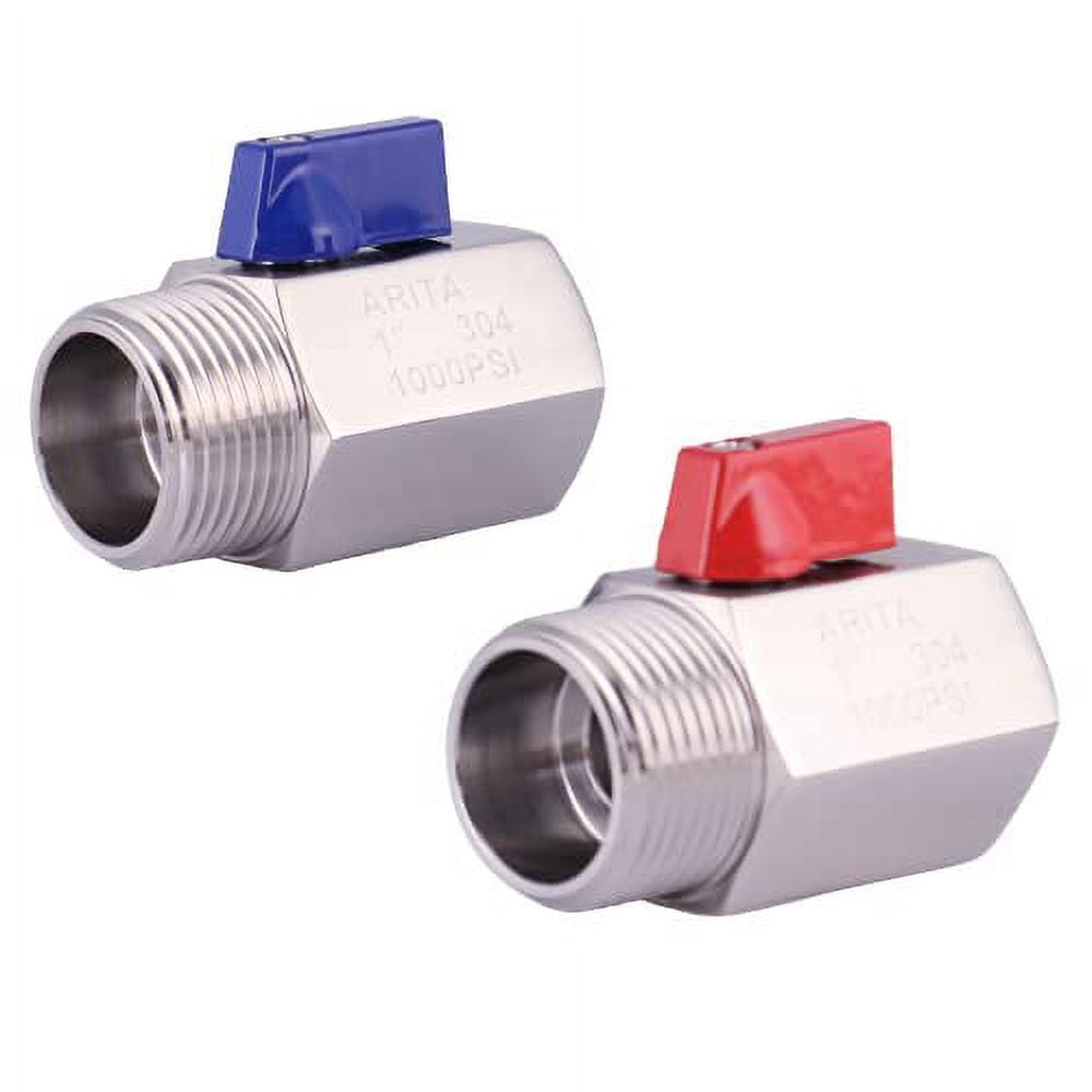 ARITA Mini Ball Valve, Stainless Steel 304 Reduced Port 1000PSI for ...