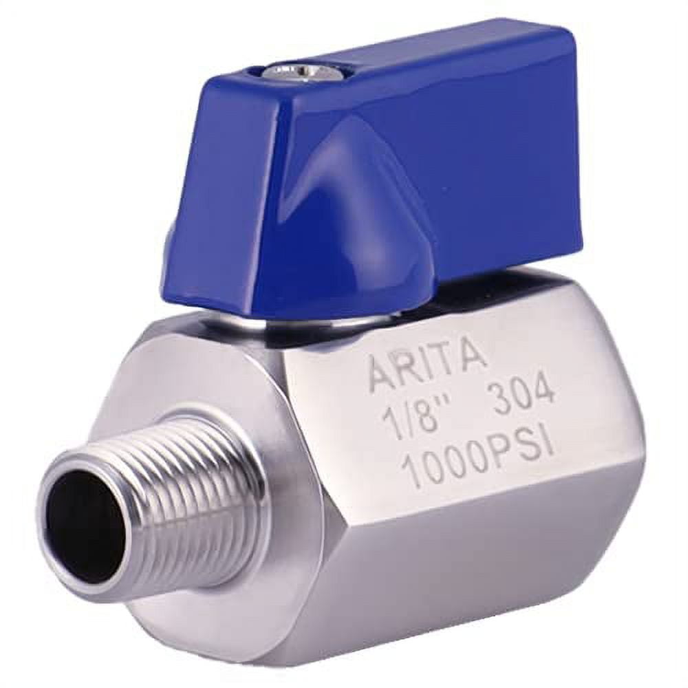 ARITA Mini Ball Valve, Stainless Steel 304 Reduced Port 1000PSI for ...