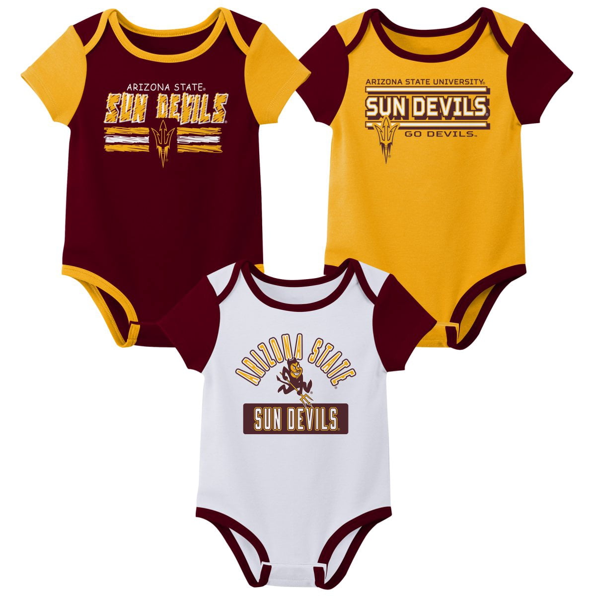 ARIZONA STATE Infant Tm1&2 Color Cotton SS ONS 3Pk Boys - Walmart.com