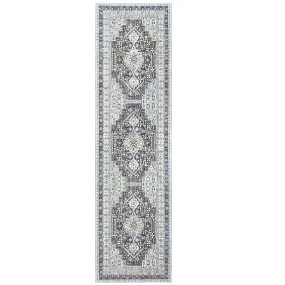 ARJINCUTE Boho Vintage Distressed Runner Rug Brown 2'x6', Soft Machine ...