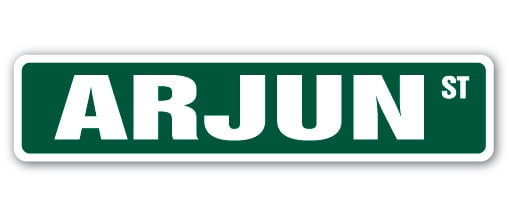 ARJUN Street Sign Childrens Name Room Sign | Indoor/Outdoor | 18" Wide ...