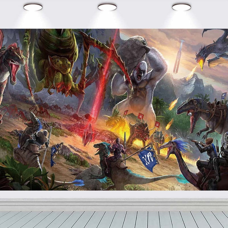 ARK Survival Evolved Taspestry Wall Decor Backdrop Banner Party ...
