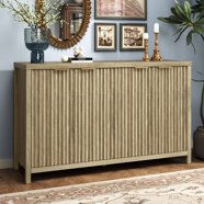Abbey 4 Door Sideboard Buffet in Gray Oak Wood - Walmart.com