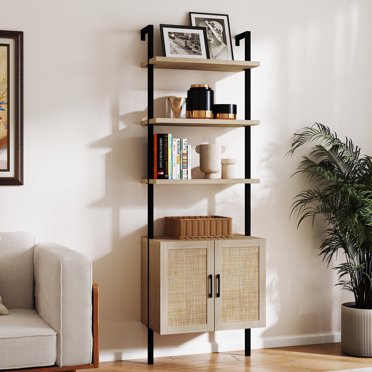 Living Essentials Corp. 72" Halston Narrow 5-Tier Bookshelf Bookshelves ...