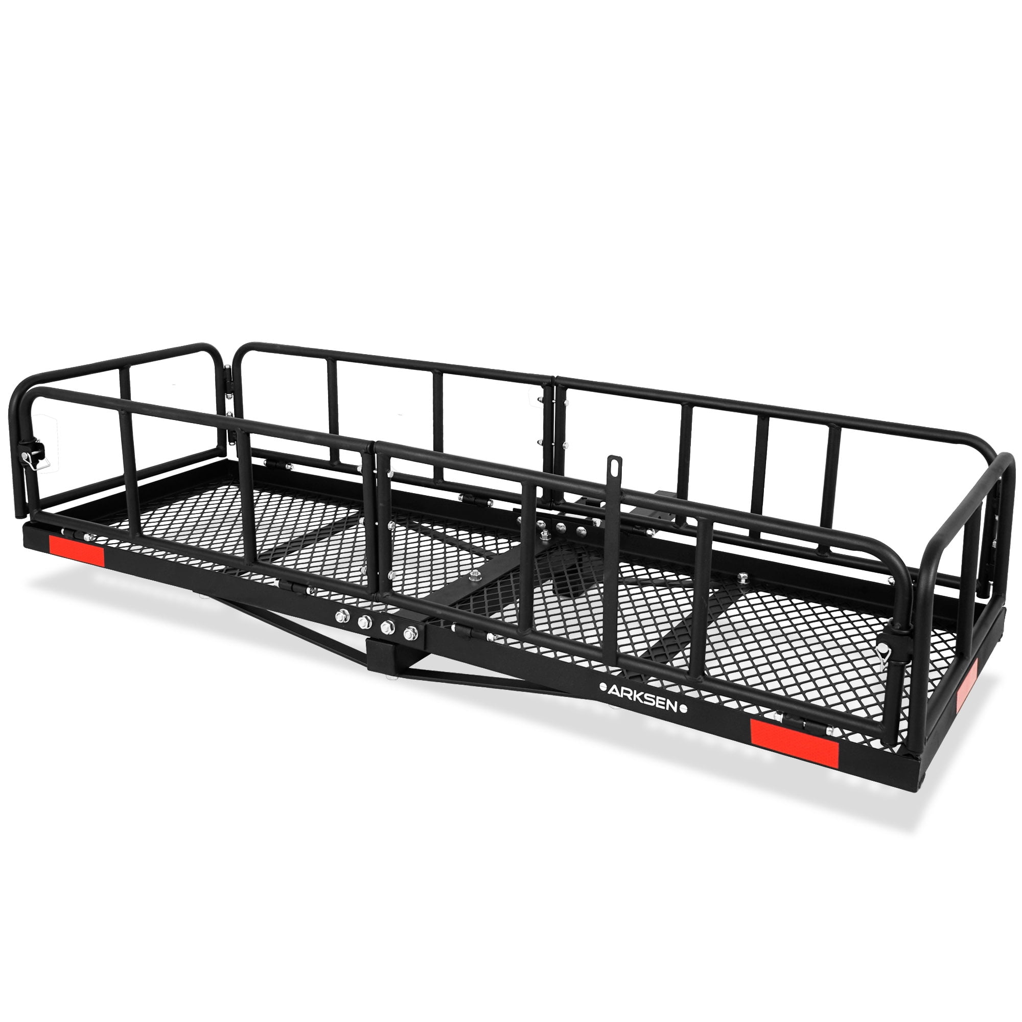 ARKSEN 60" x 20" x 12" Hitch Mount Cargo Carrier Folding Cargo Rack ...