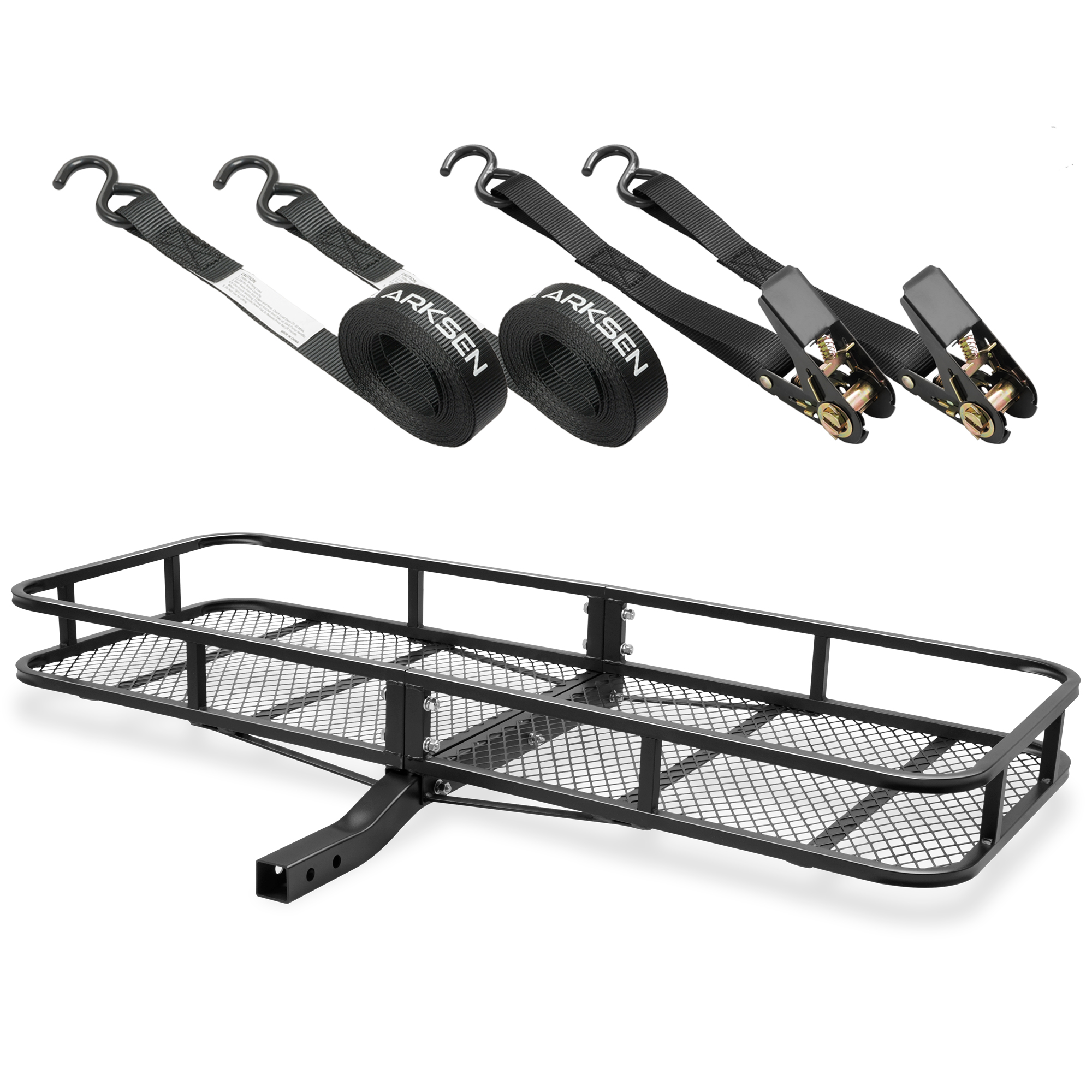 ARKSEN 60 x 23 x 5.5 Inch Hitch Cargo Carrier with 2 Ratchet Straps ...