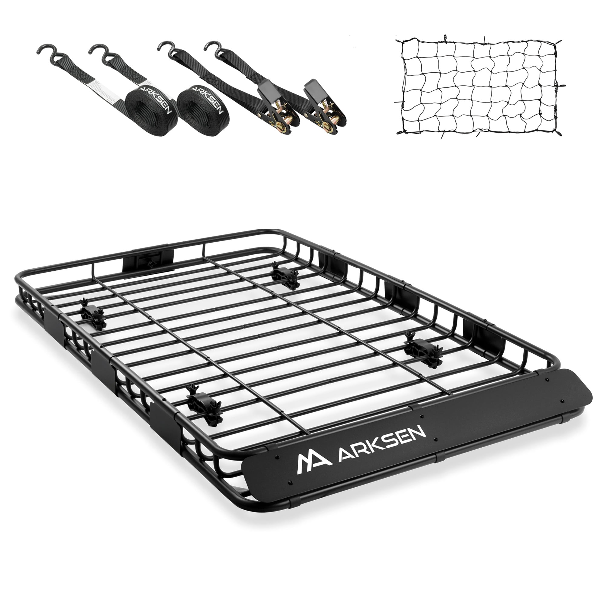ARKSEN 64x39x4 Inch Upgrade Universal Roof Rack with Cargo Net, 2 ...