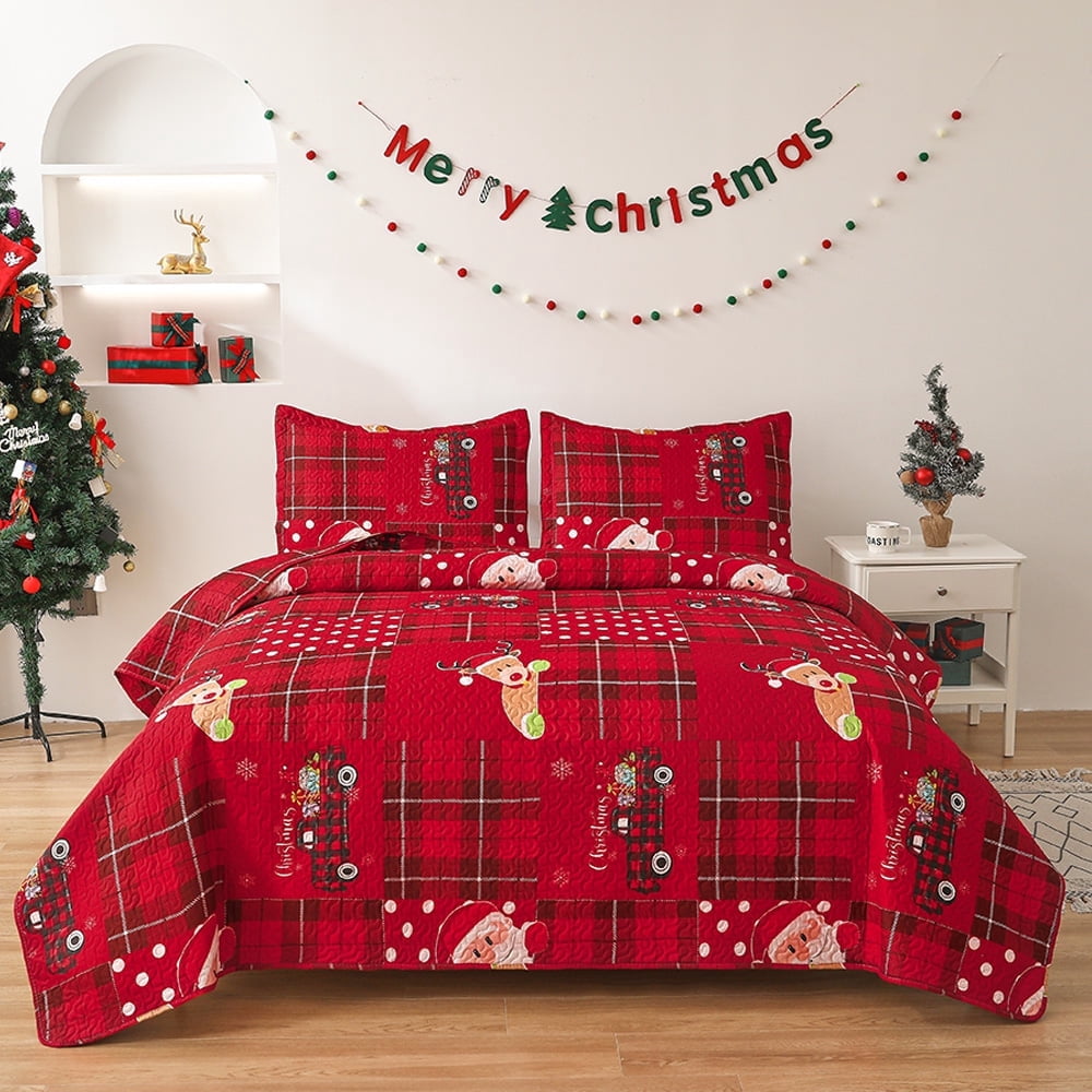 Beartech Red Bedding Queen/Full Size Seahorse Quilt Microfiber ...