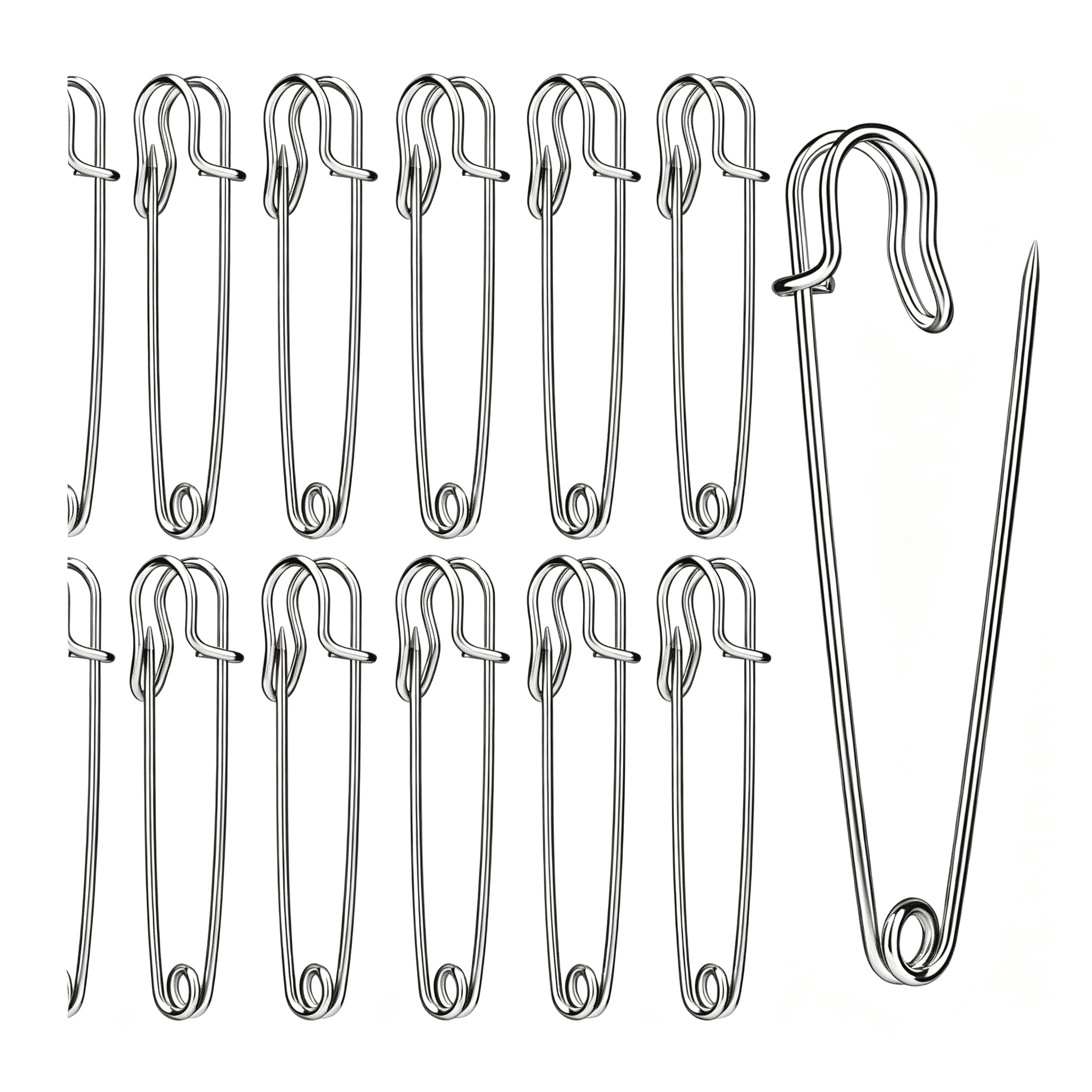 ARLAJO Large Safety Pins,15 Pack Heavy Duty Safety Pins 3