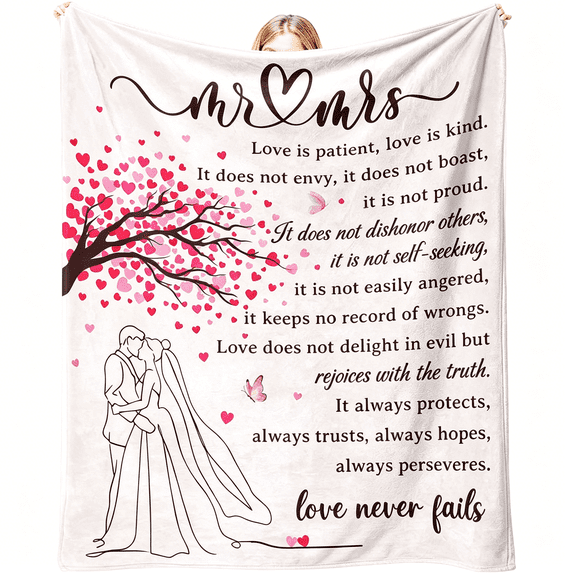 ARLAJO Wedding Gifts for Couples,Soft Flannel Wedding Blanket,Bridal ...
