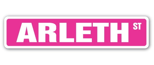 ARLETH Street Sign Childrens Name Room Sign | Indoor/Outdoor | 36" Wide ...