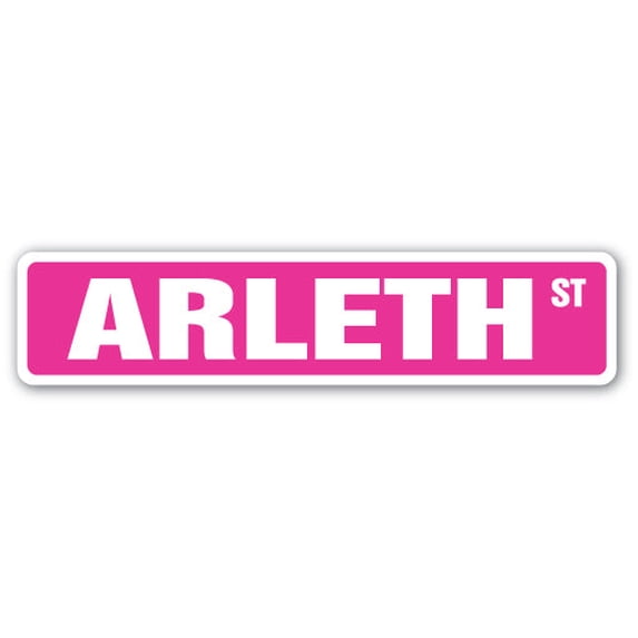 ARLETH Street Sign Childrens Name Room Sign | Indoor/Outdoor | 36" Wide ...