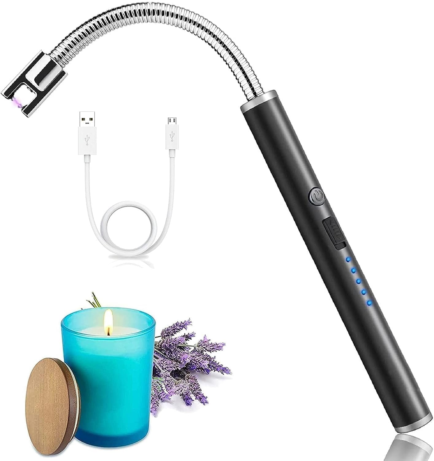 ARLICORPING Electric Lighter for Candles Rechargeable Electric Gas ...