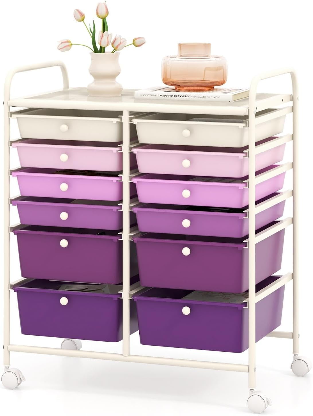 ARLIME 12-Drawer Rolling Storage Cart, 12 Drawer Organizer Trolley ...