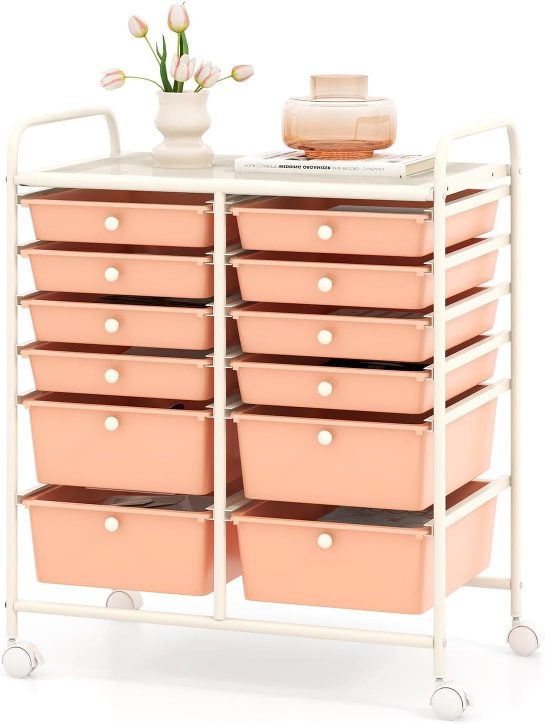 ARLIME 12-Drawer Rolling Storage Cart, 12 Drawer Organizer Trolley ...