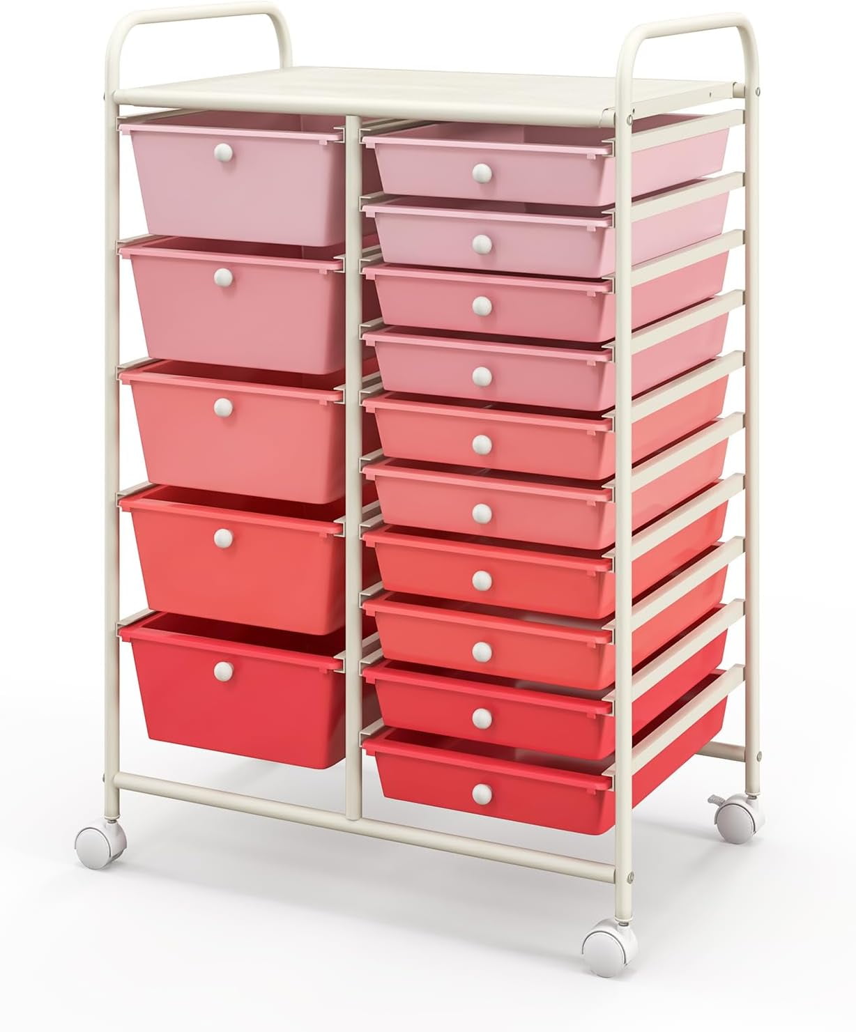 ARLIME 15-Drawer Storage Cart, 15 Drawer Trolley, Rolling Organizer ...