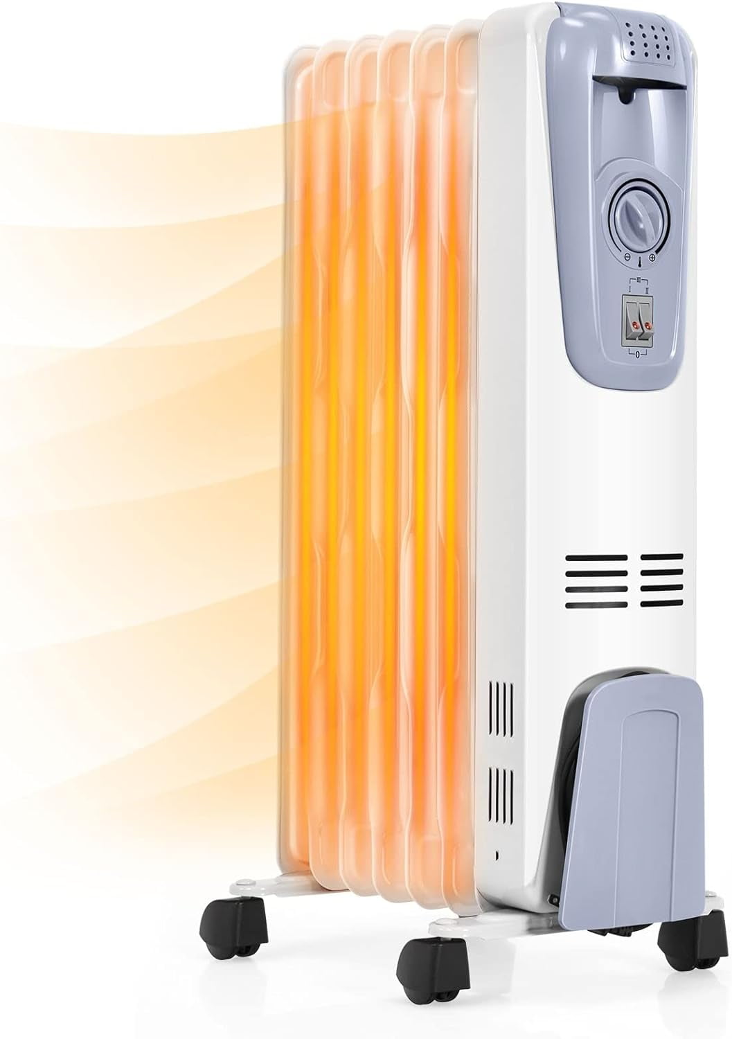 ARLIME 1500W Oil Filled Radiator Heater, Electric Space Heater with ...