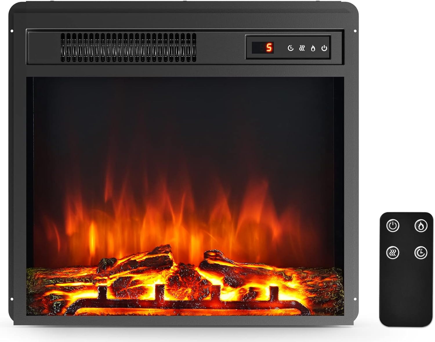 ARLIME 18 Inch Electric Fireplace Inserts, 1500W Freestanding ...