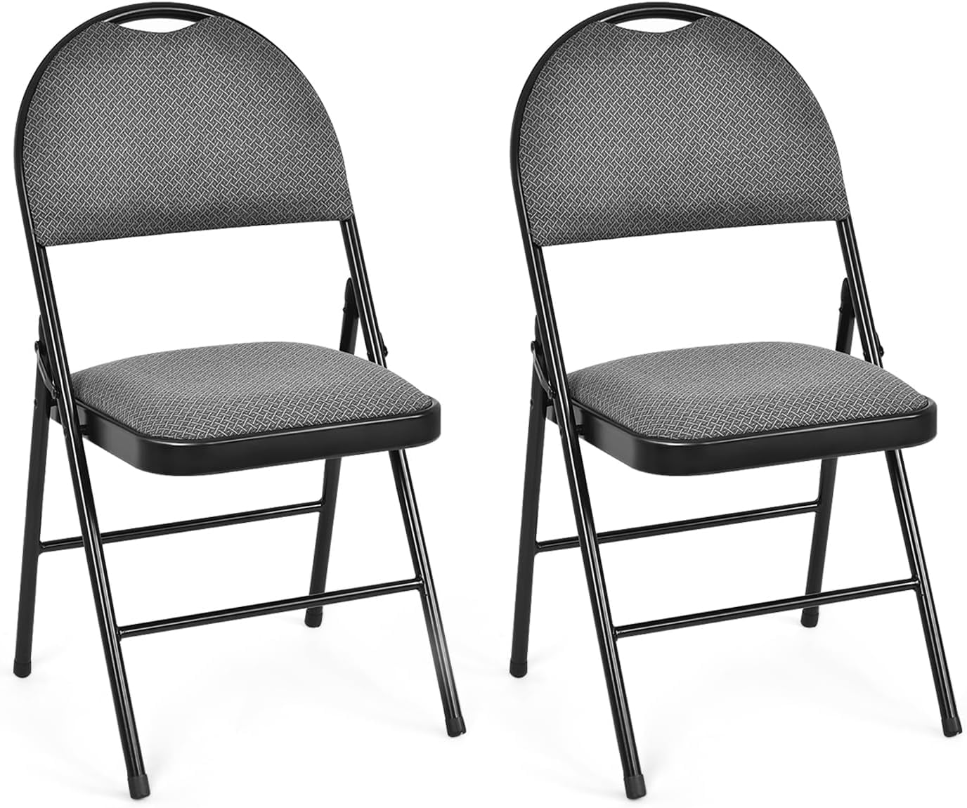 ARLIME 2 PCS Folding Chairs w/Padded Seats, Padded Foldable Chair w ...