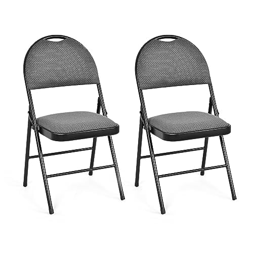 ARLIME 2 PCS Folding Chairs w/Padded Seats, Padded Foldable Chair w ...