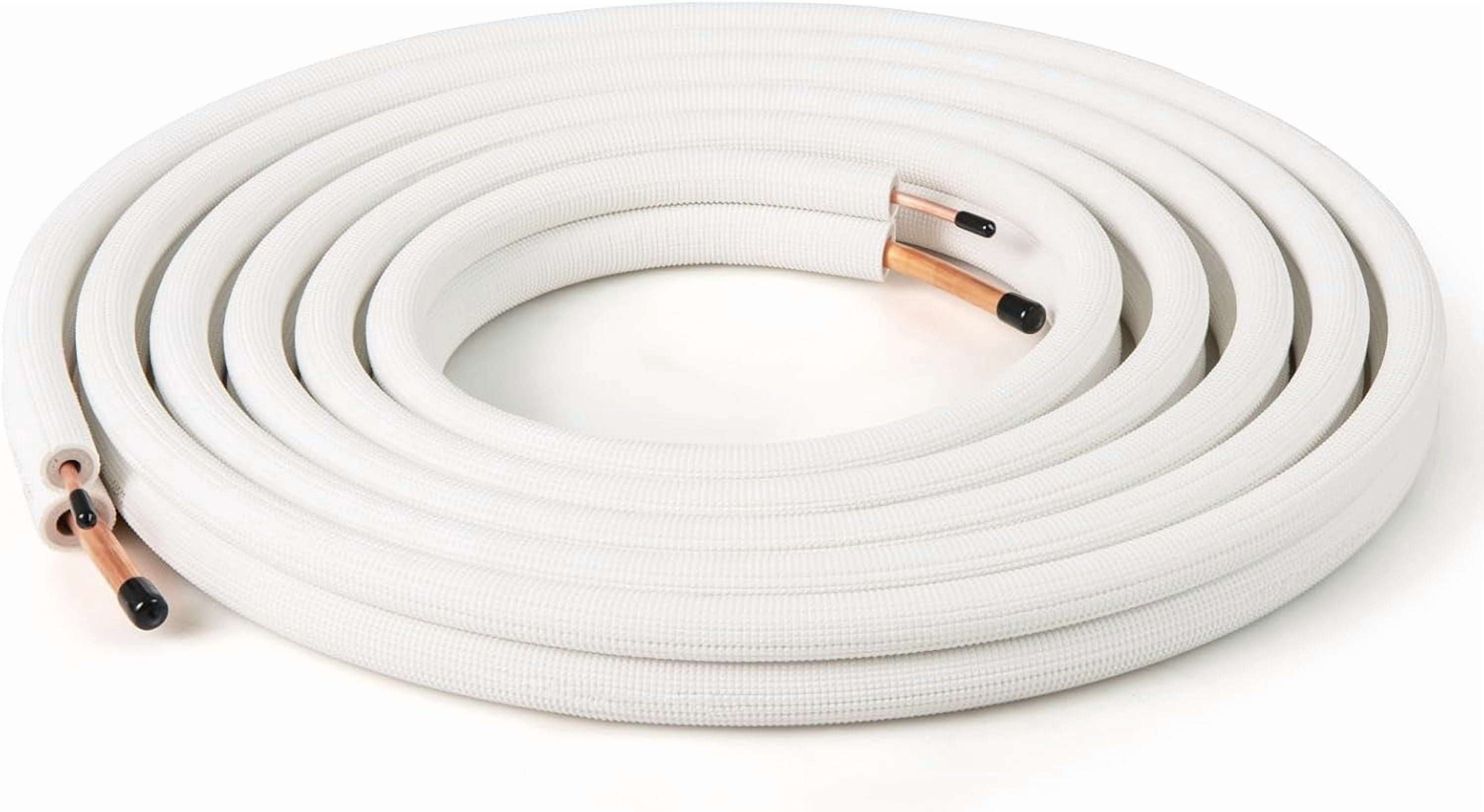 ARLIME 25 Ft. Mini Split Line Set, 1/4" & 1/2" O.D. Copper Pipes w/ 3 ...