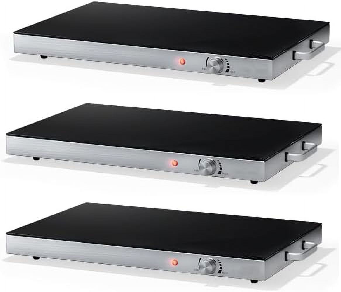 ARLIME 3 Pcs Electric Warming Tray, 22" x 14" Hot Plate Warmer w ...